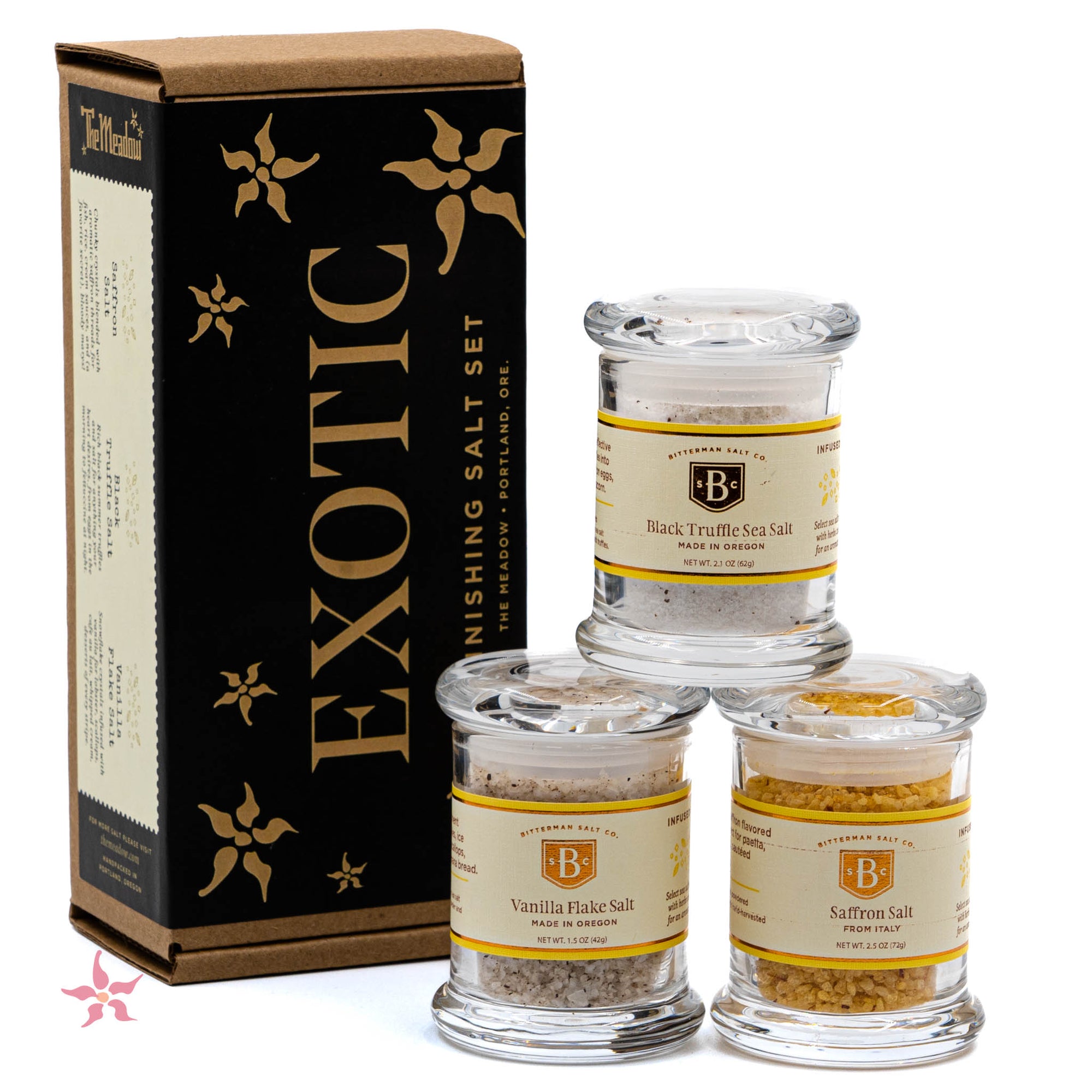 Exotic Salt Set | Three Exotic Finishing Salts in 2oz Jars – The Meadow